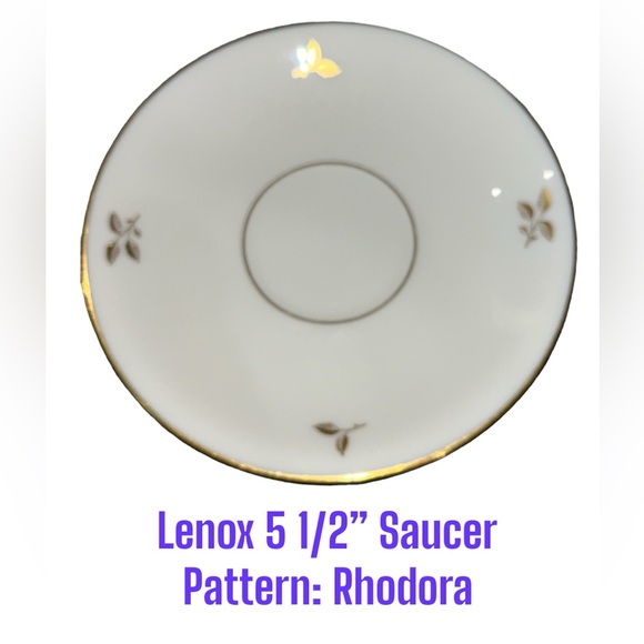 Lenox | Dining | Vintage Lenox Rhodora Gold Leaf And Trim Tea Saucer ...